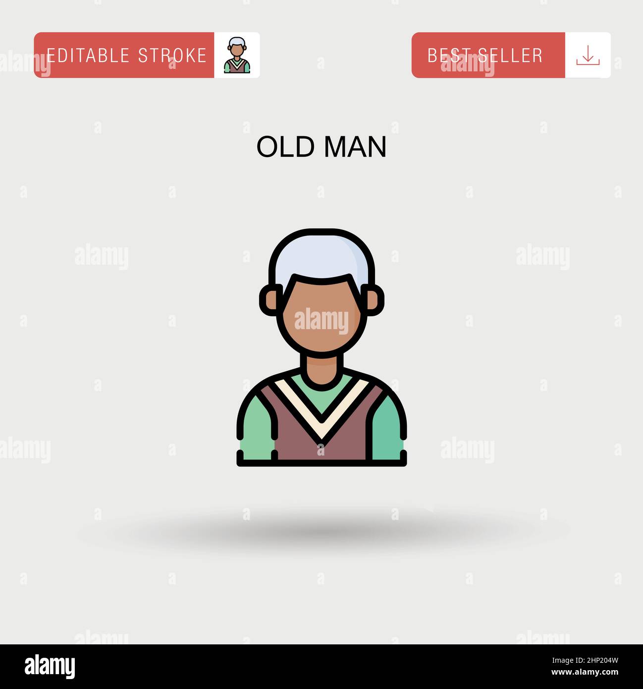 Old man Simple vector icon Stock Vector Image & Art - Alamy