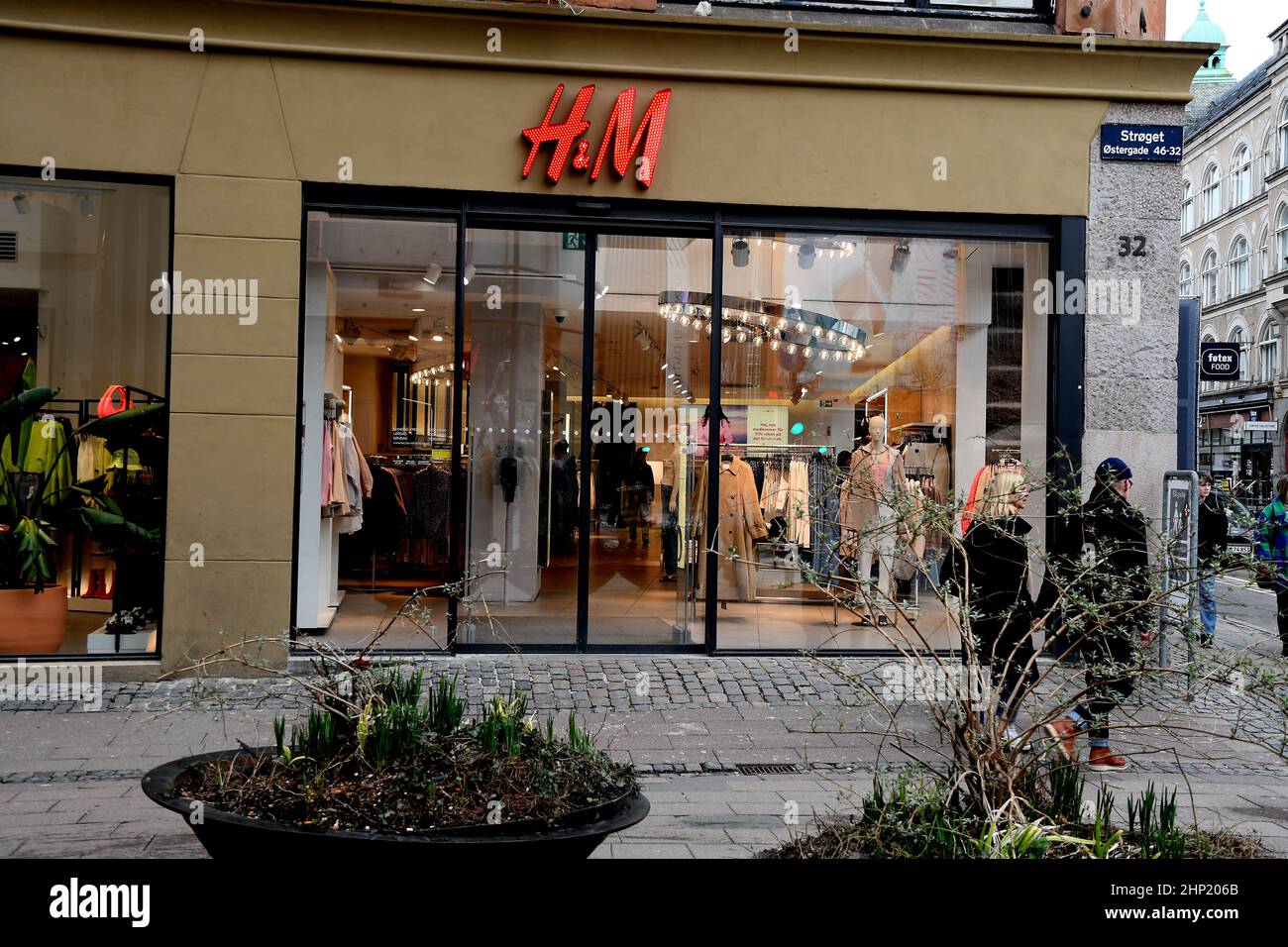 Copenhagen/Denmark./18 February 2022/Swedish retail store on stroeget ...