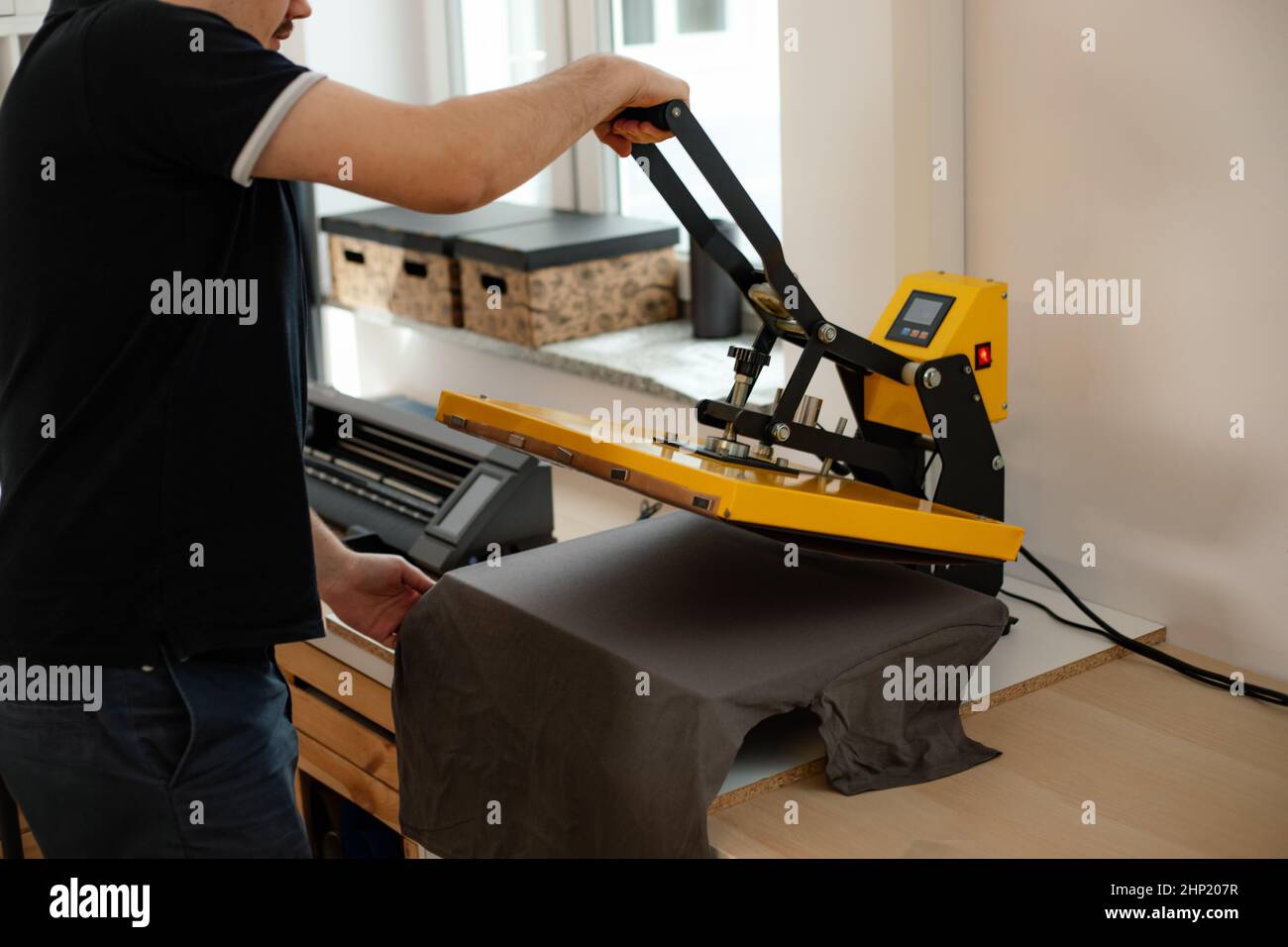 Textile printing machine hi-res stock photography and images - Alamy