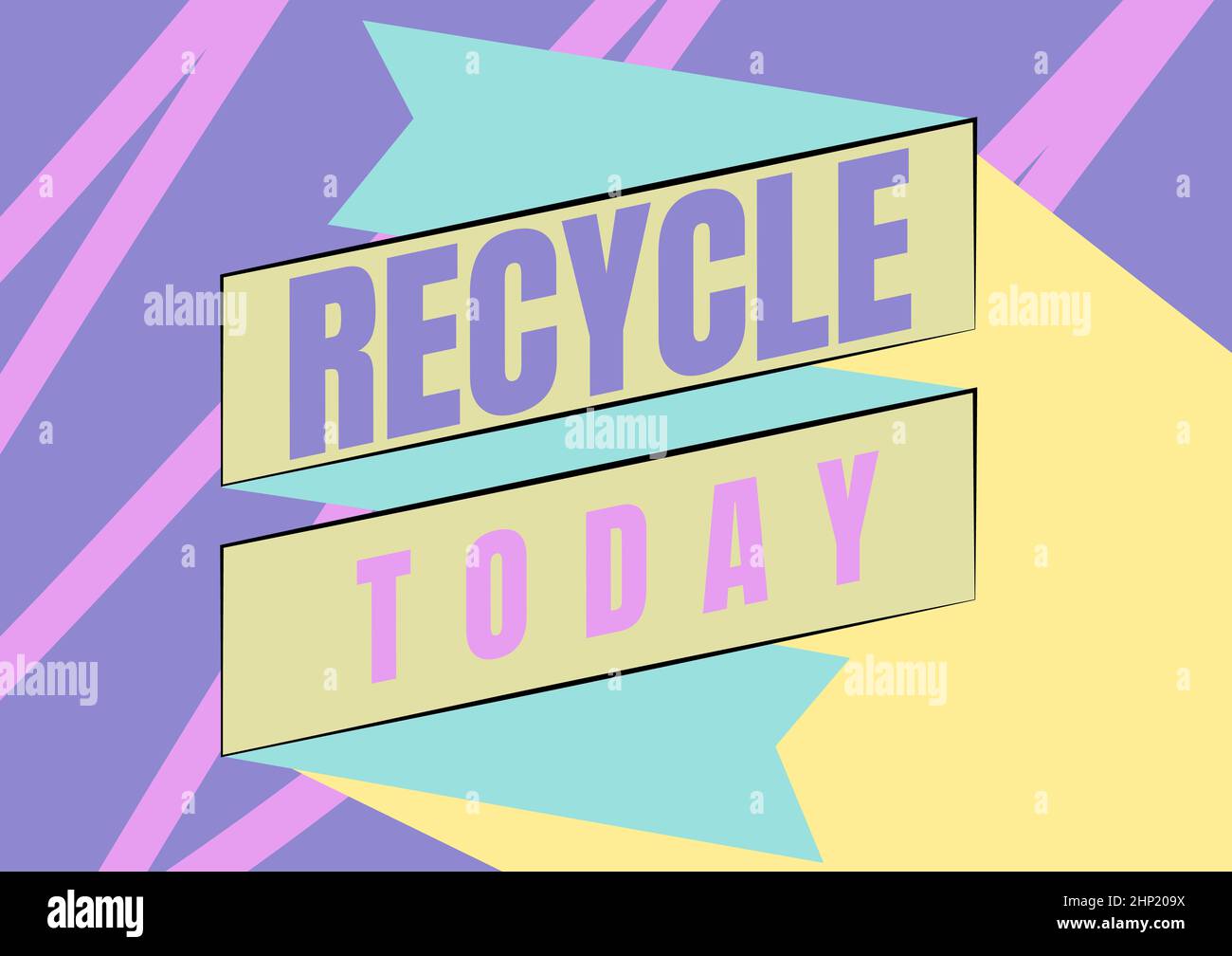 Text sign showing Recycle, Business approach ocess of converting waste ...
