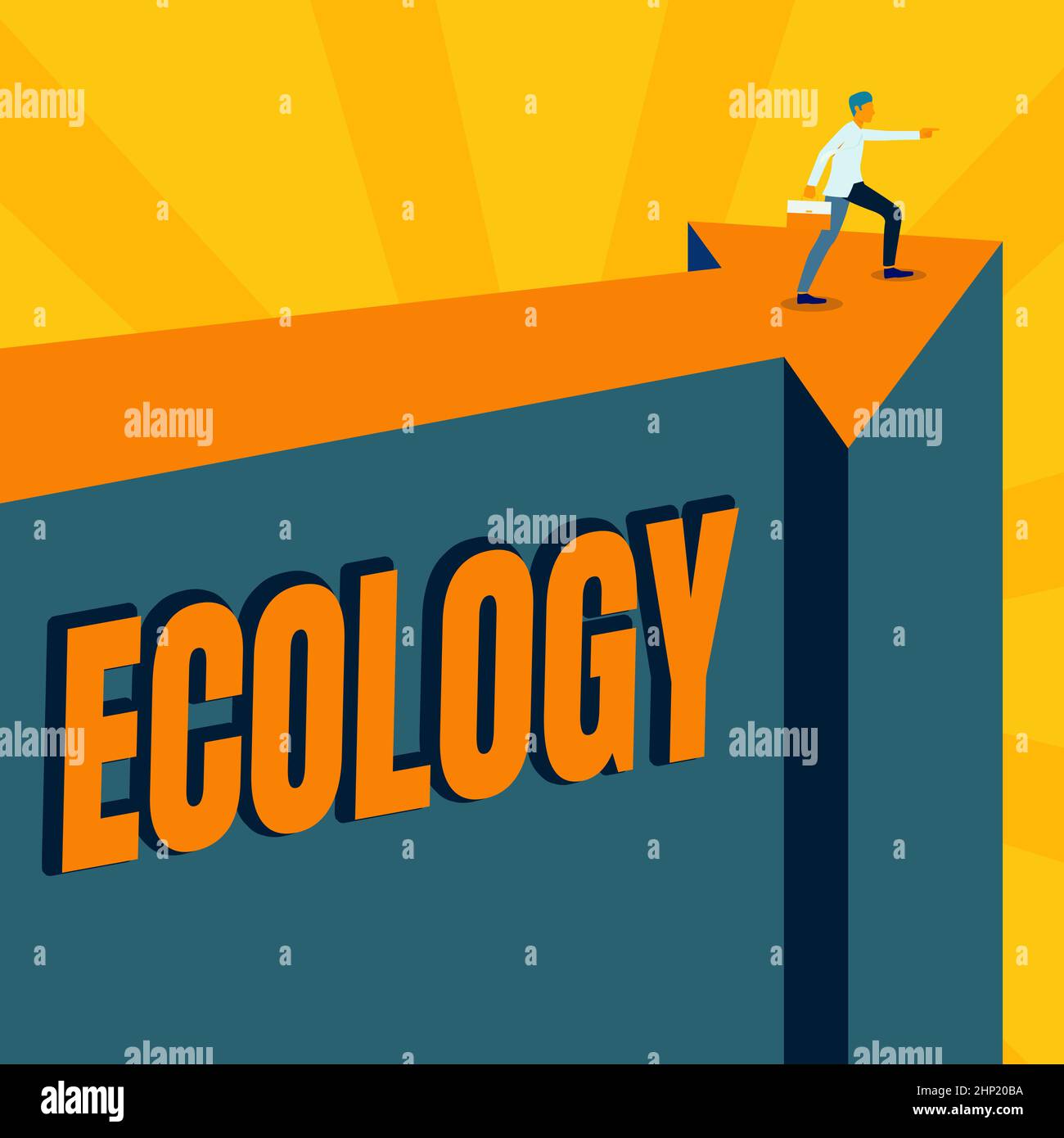 Text caption presenting Ecology, Business approach Branch of science ...