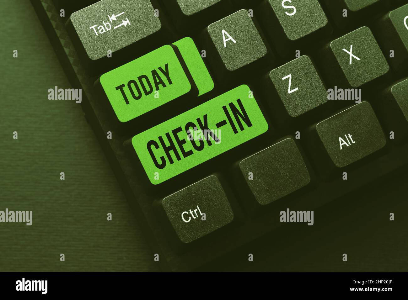 Text showing inspiration Check In, Business concept Procedure by which ...