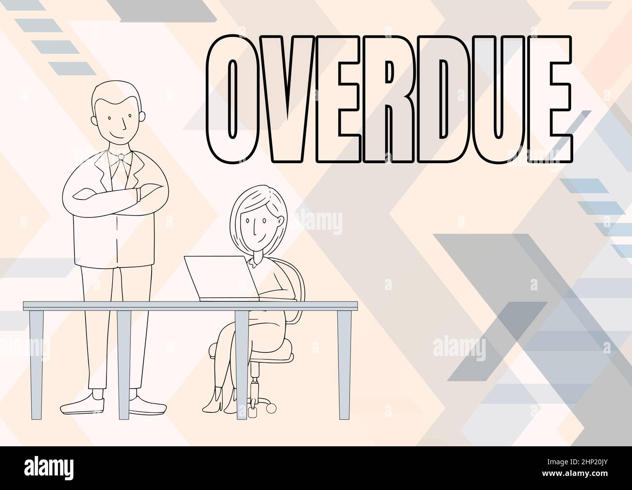 Sign displaying Overdue, Concept meaning loans and other obligations ...