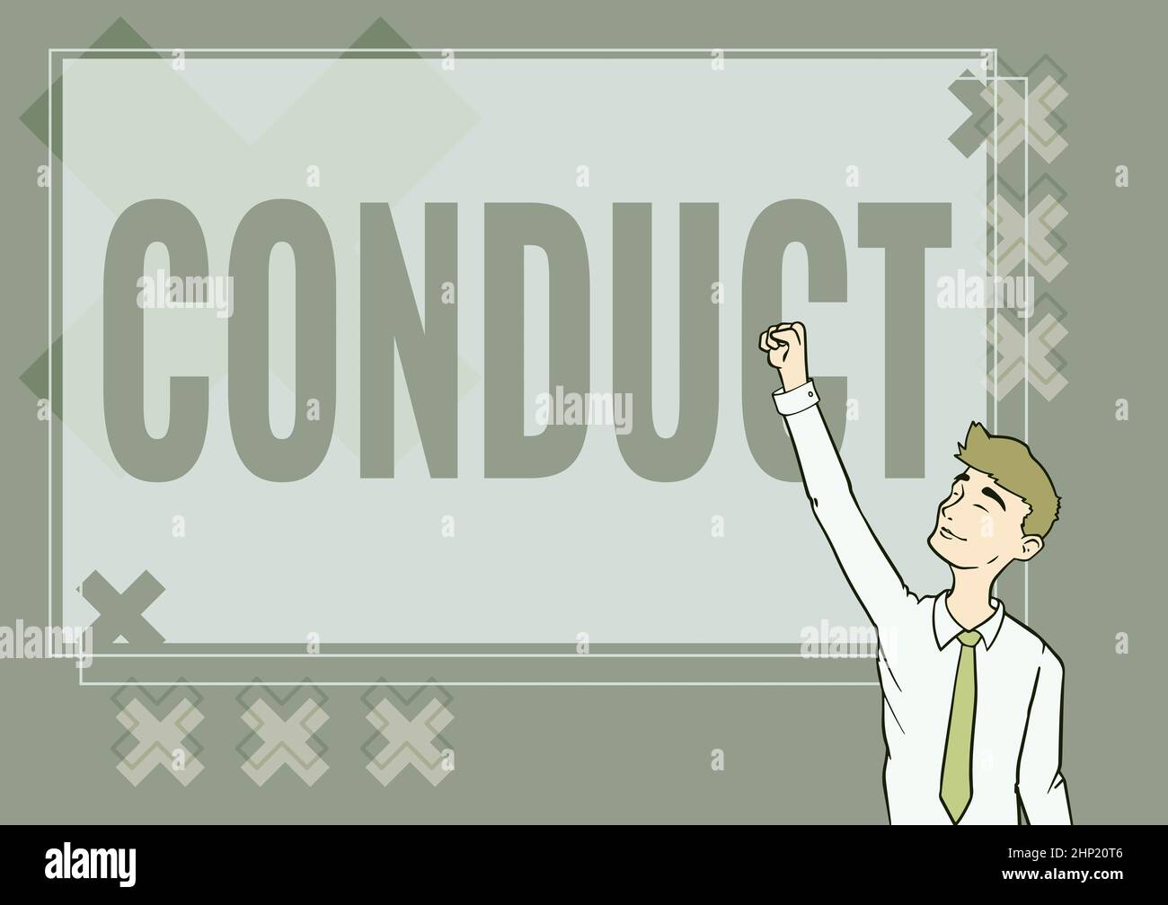 Conceptual caption Conduct, Business idea manner in which an ...