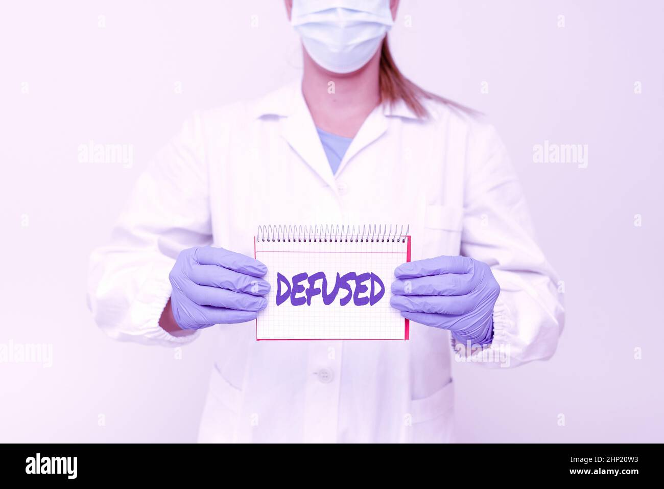 Sign displaying Defused, Concept meaning make a difficult or dangerous ...