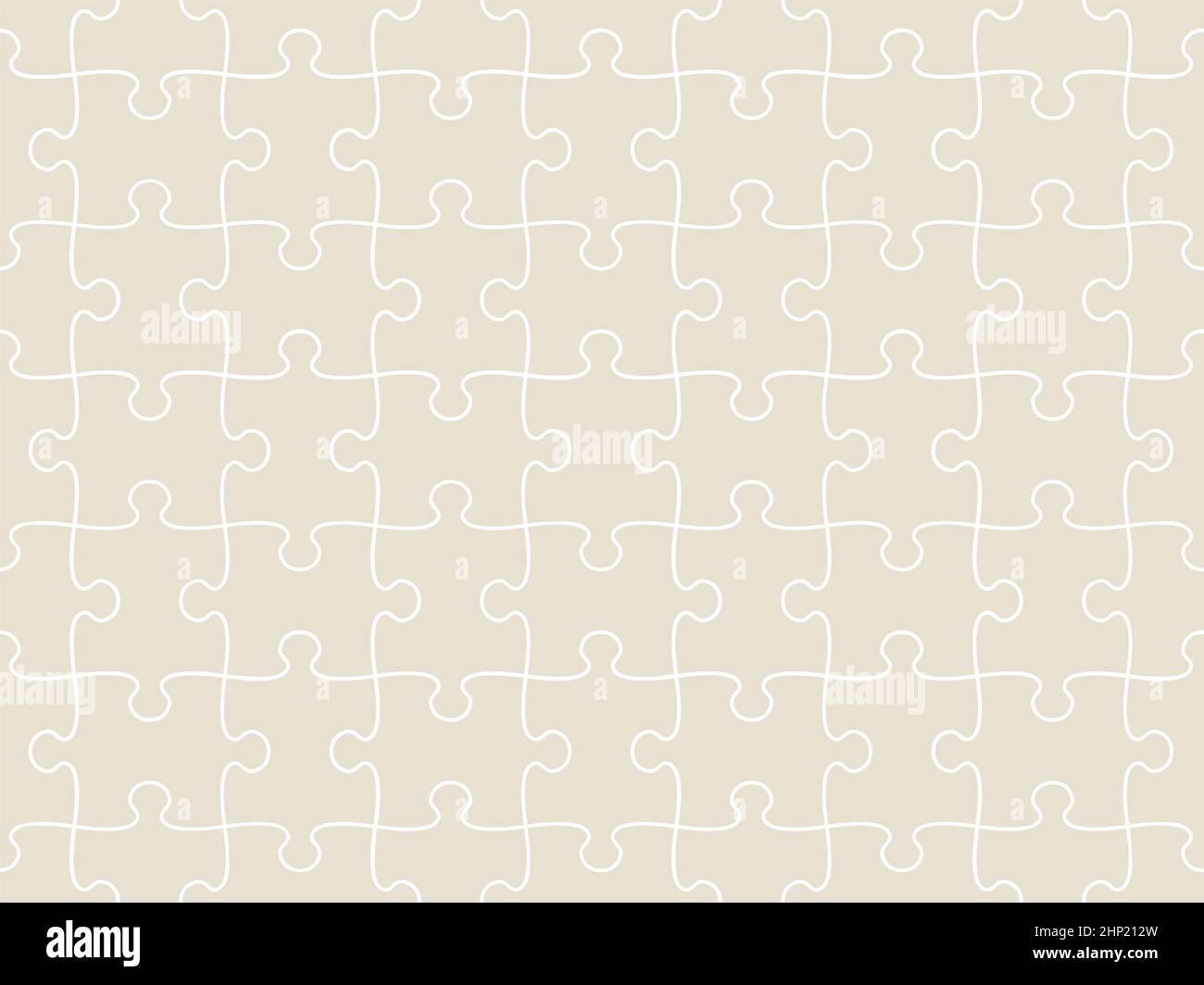 Seamless pattern of completed puzzle pieces grid. Vector illustration ...