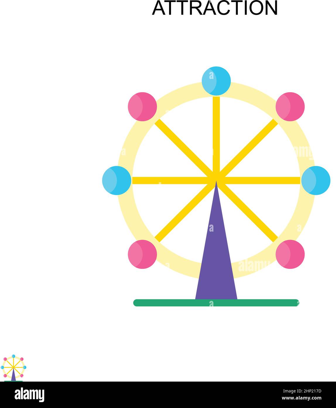 Attraction Simple vector icon. Illustration symbol design template for ...
