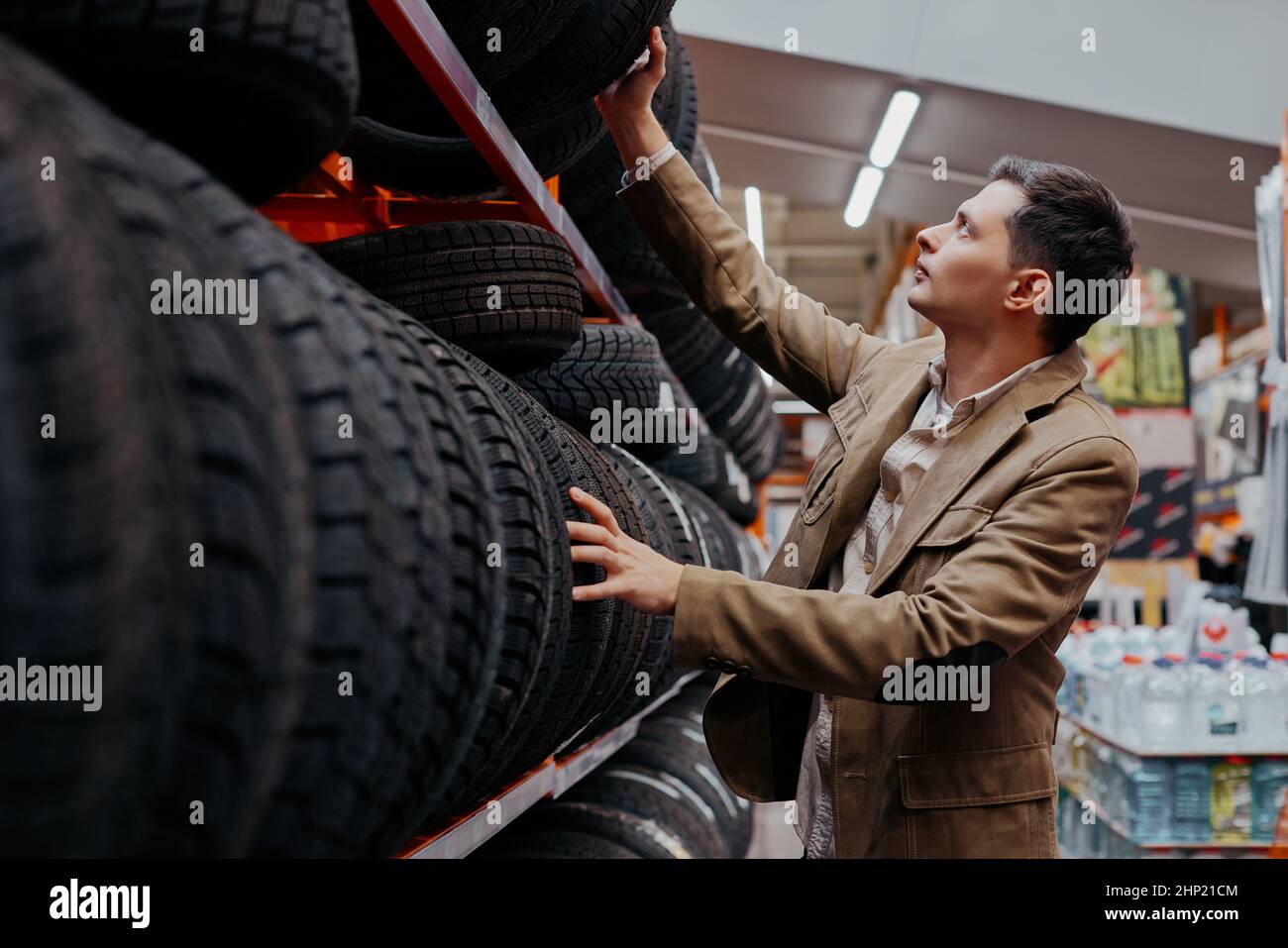 Choosing tyre hi-res stock photography and images - Alamy