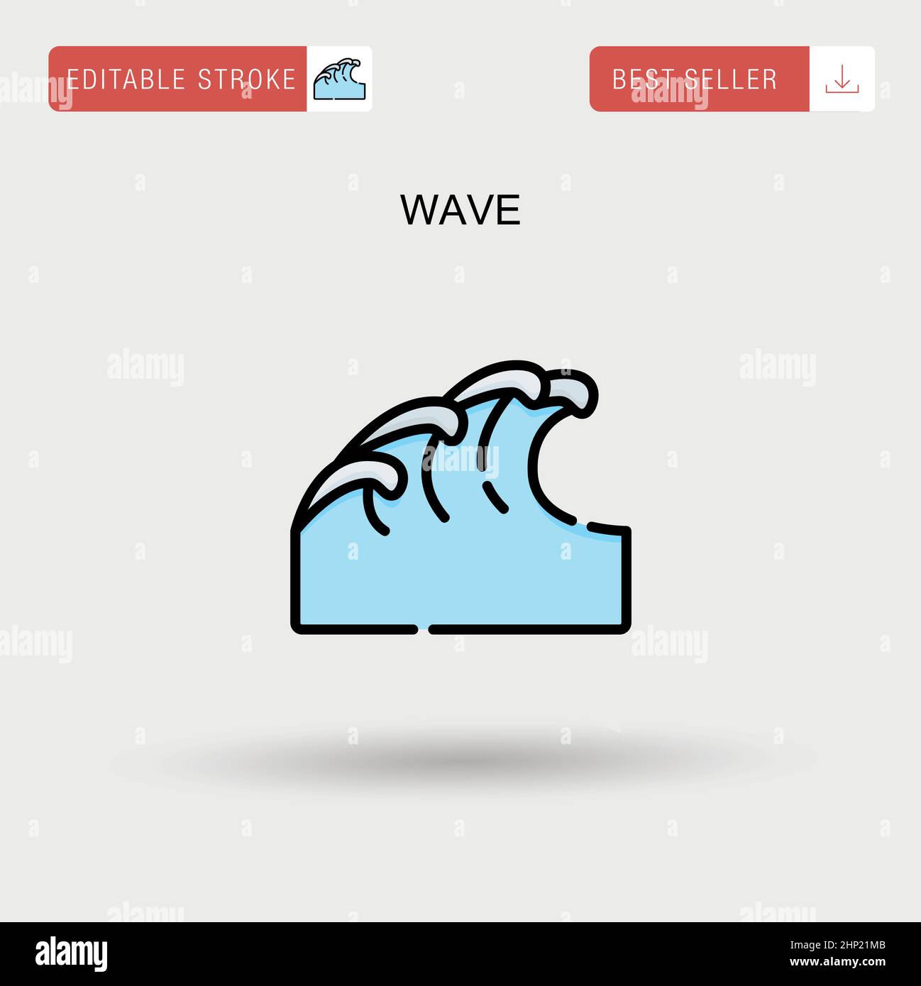 Wave Simple vector icon Stock Vector Image & Art - Alamy