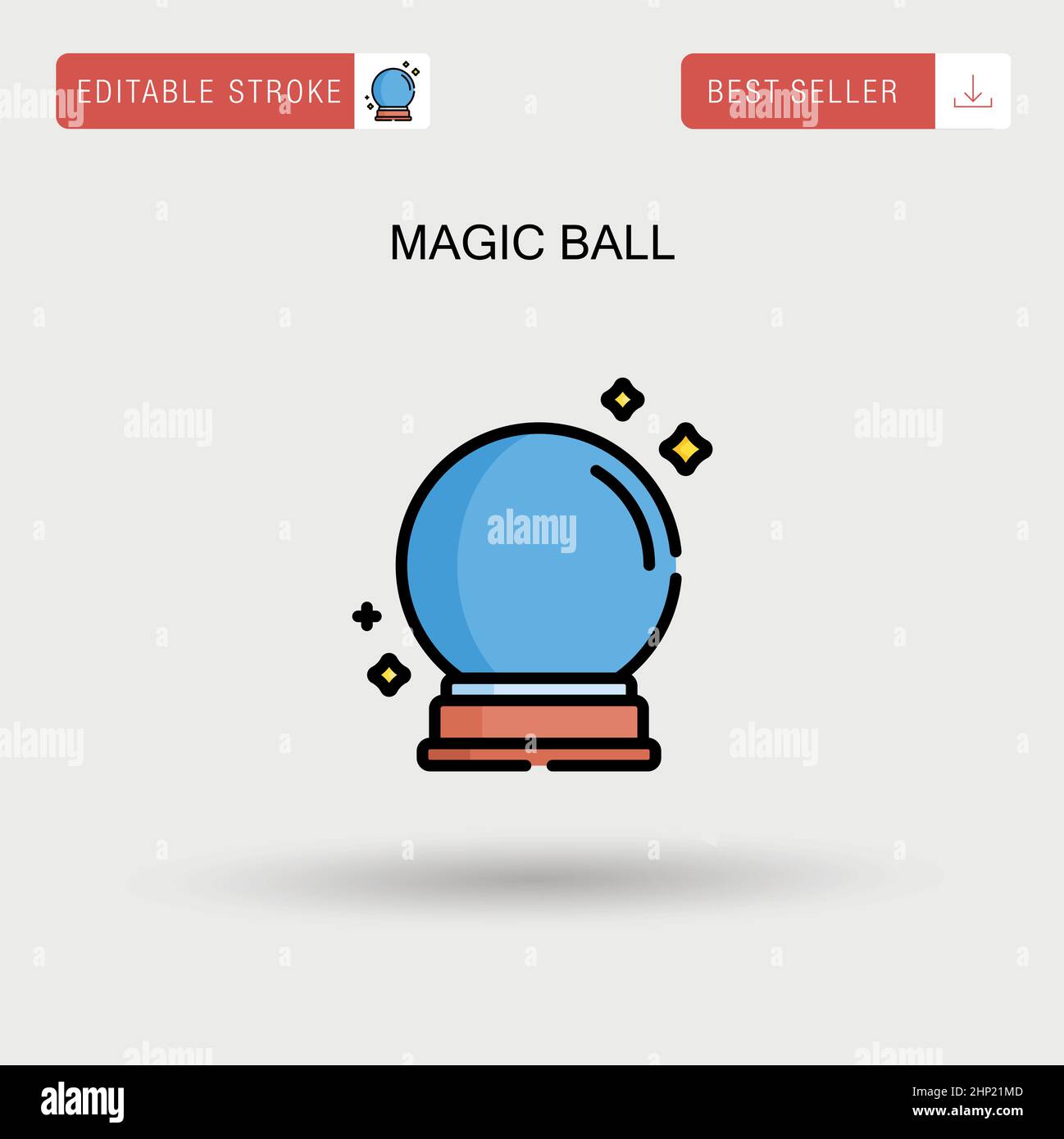 Blue magic ball glowing Stock Vector Images - Alamy
