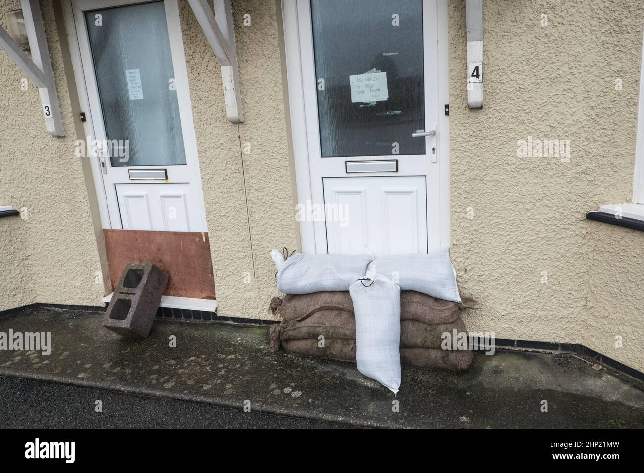 2022 storm eunice hits borth village hi-res stock photography and ...