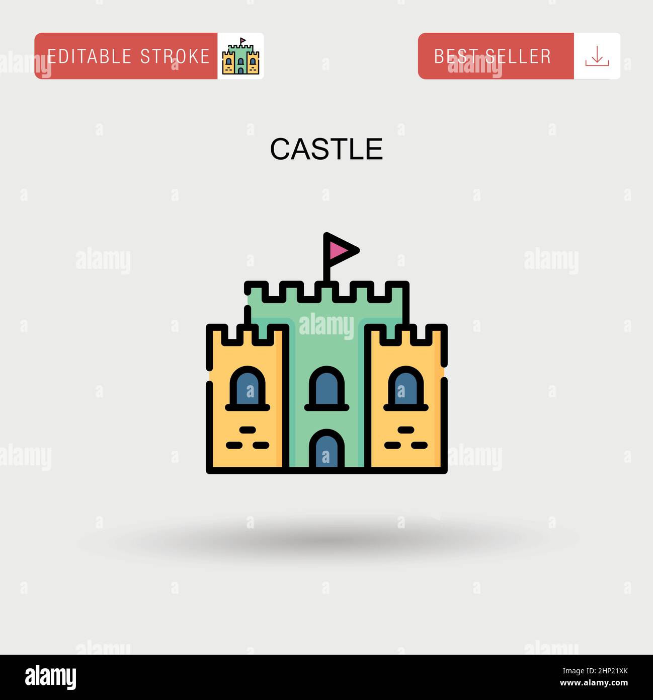 Beautiful historic castle castle Stock Vector Images - Alamy