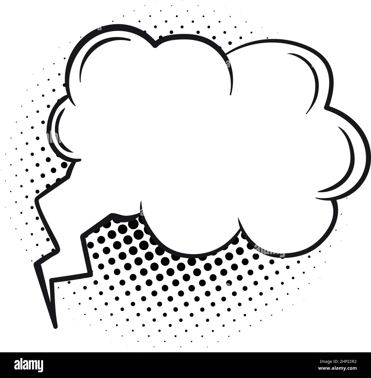 Speech bubble with halftone shadow. Comic shouting balloon isolated on ...