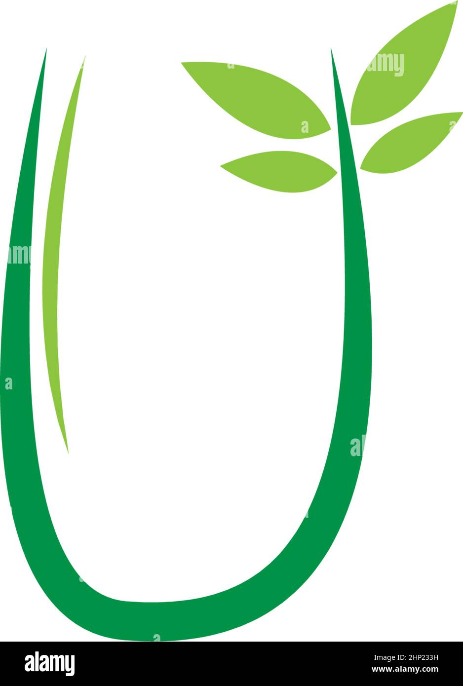 Vines template design, shrubs forming letter U Stock Vector Image & Art ...