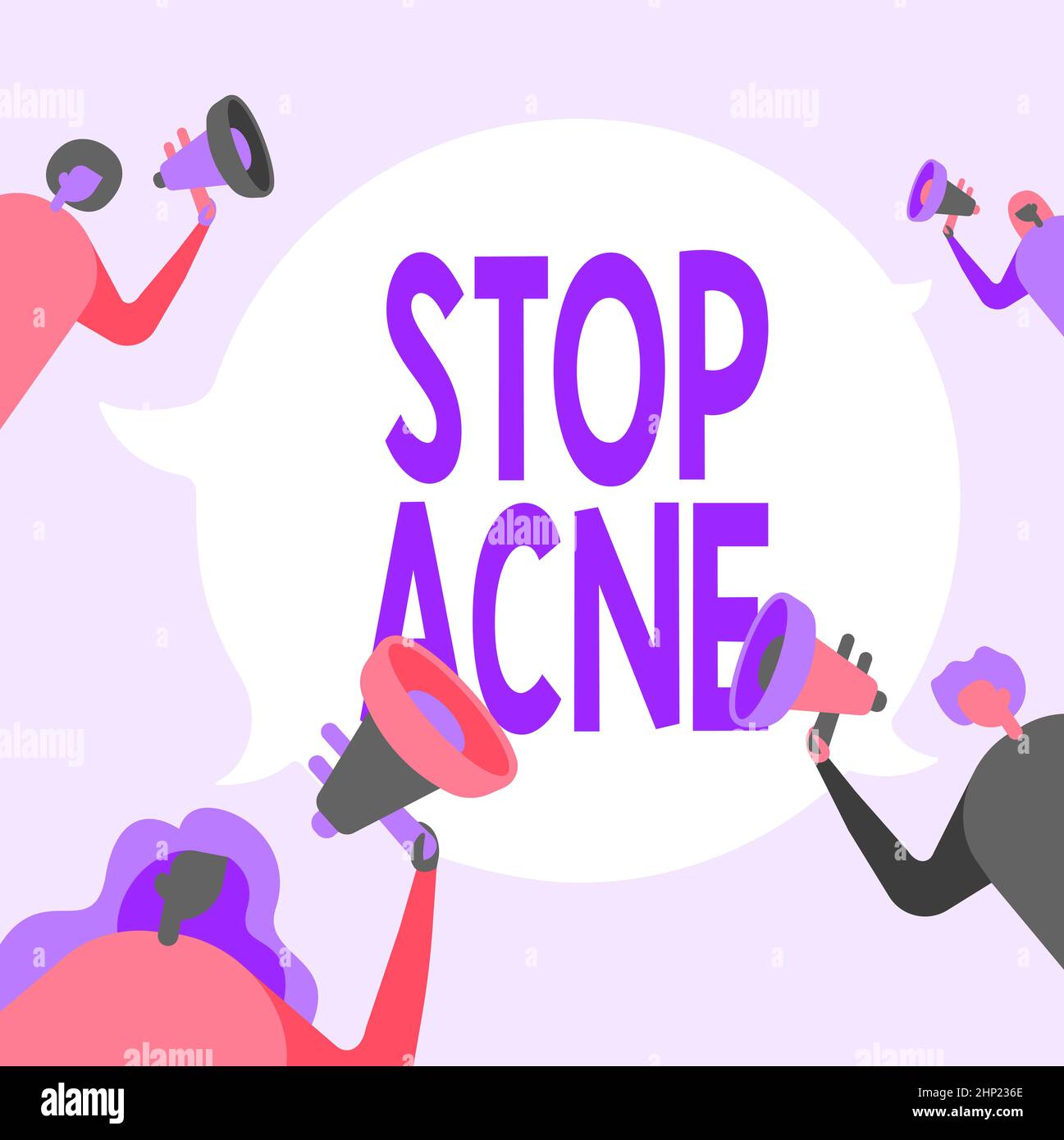 Conceptual caption Stop Acne, Word Written on control the occurrence of ...