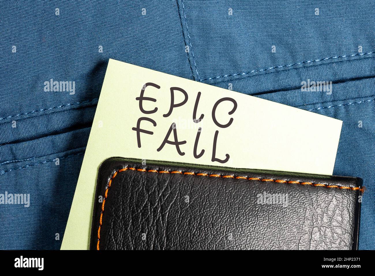 Text showing inspiration Epic Fail, Conceptual photo a spectacularly ...