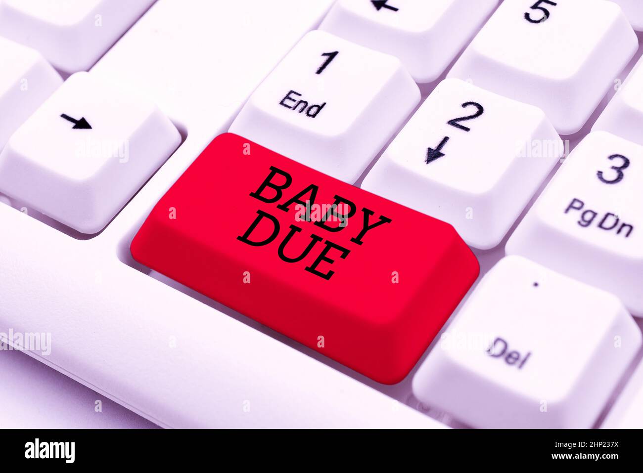 Conceptual caption Baby Due, Word for about to born Under engagement as ...