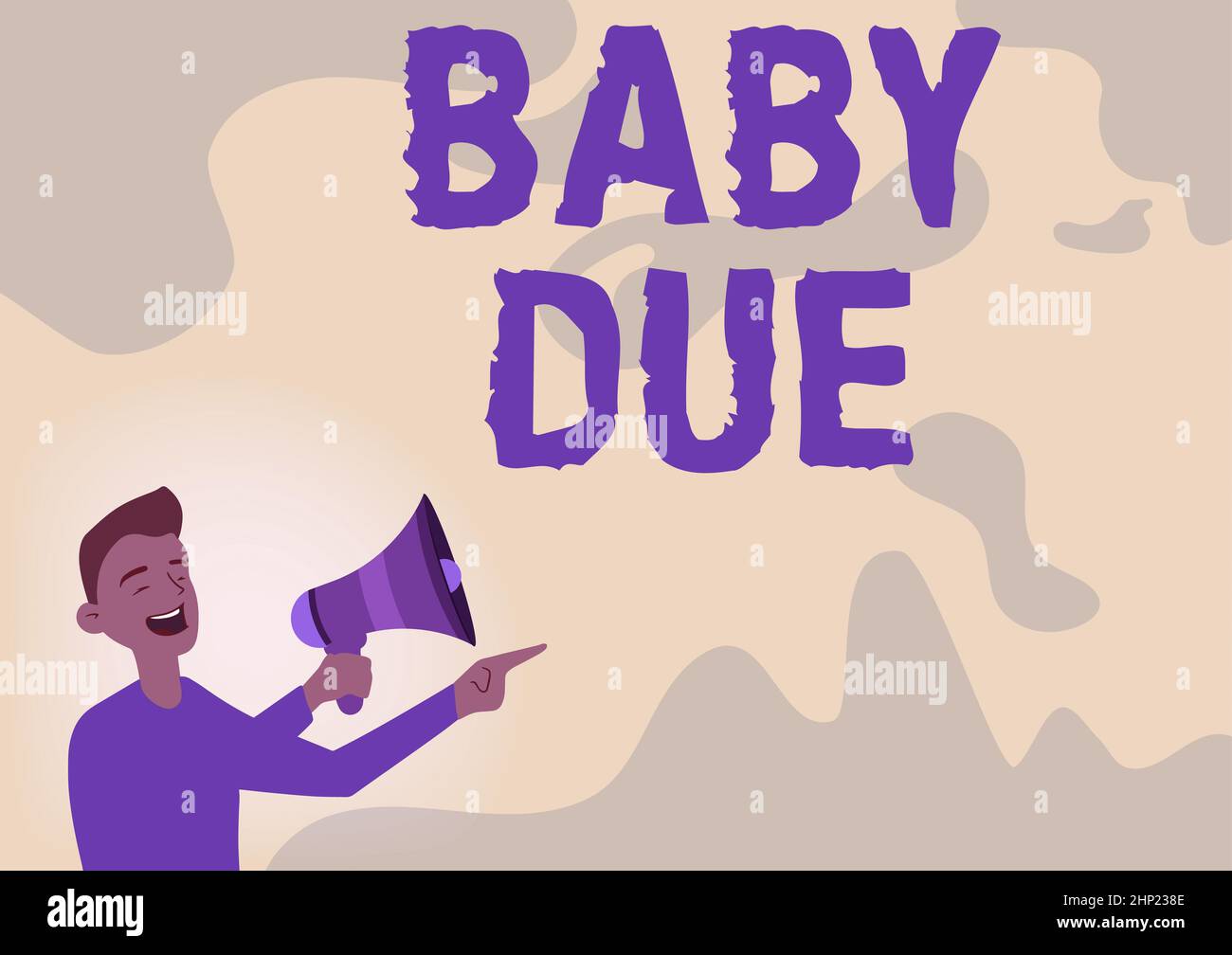 Text sign showing Baby Due, Business concept about to born Under ...