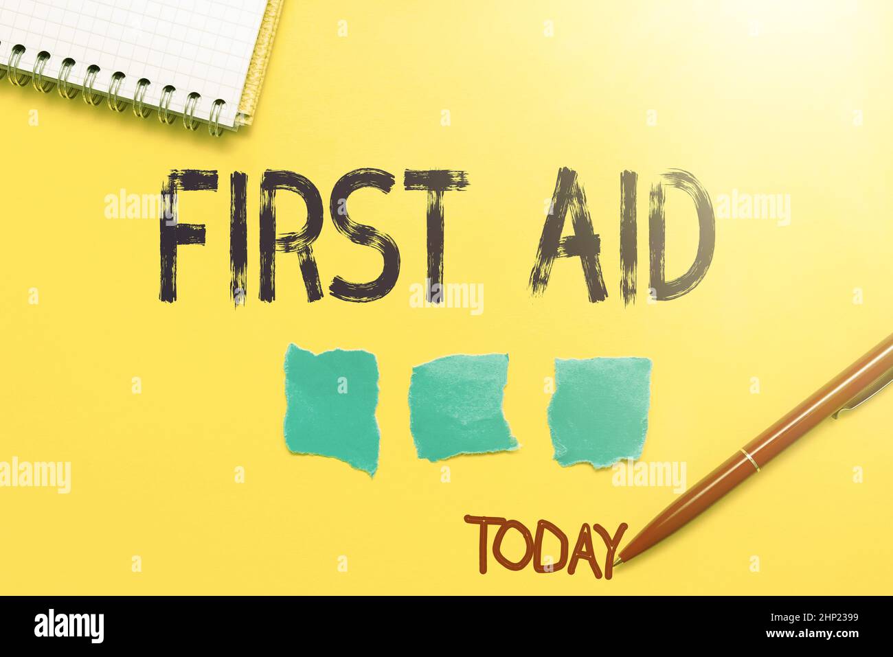 Conceptual display First Aid, Word for Practise of healing small cuts ...