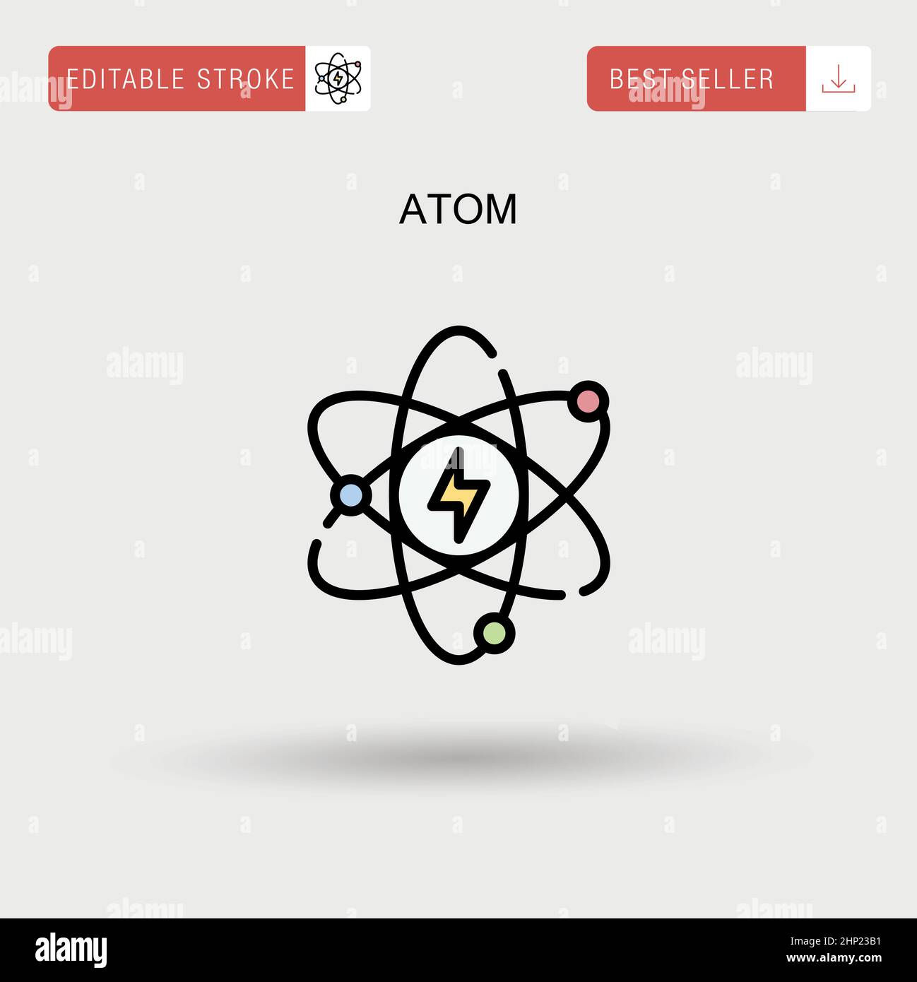 Simple atom icon hi-res stock photography and images - Alamy