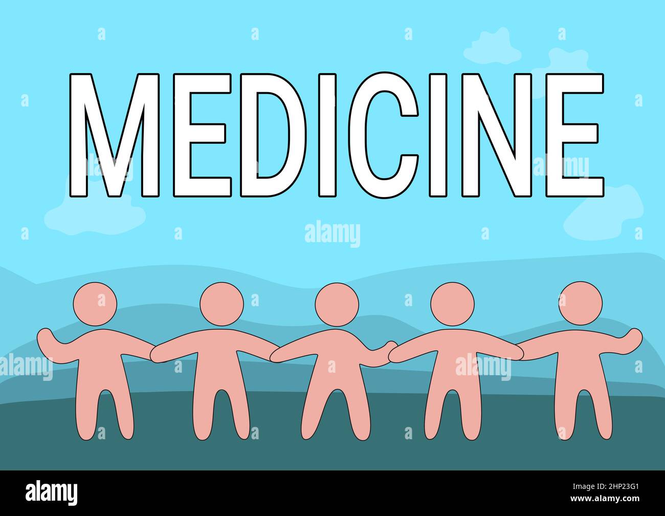 Text sign showing Medicine, Word for A substance or preparation used in ...