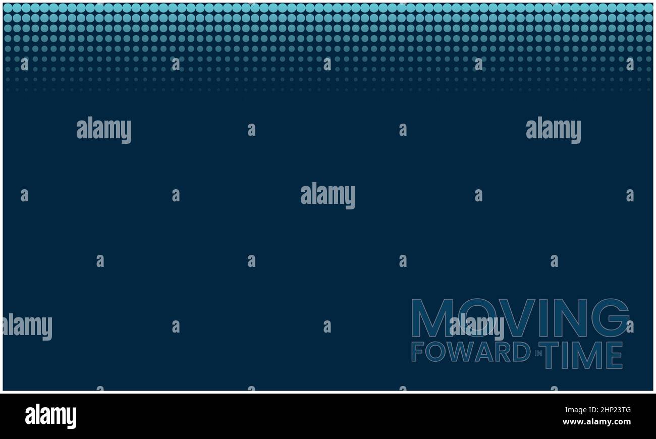 moving forward in time on abstract dots background Stock Photo - Alamy