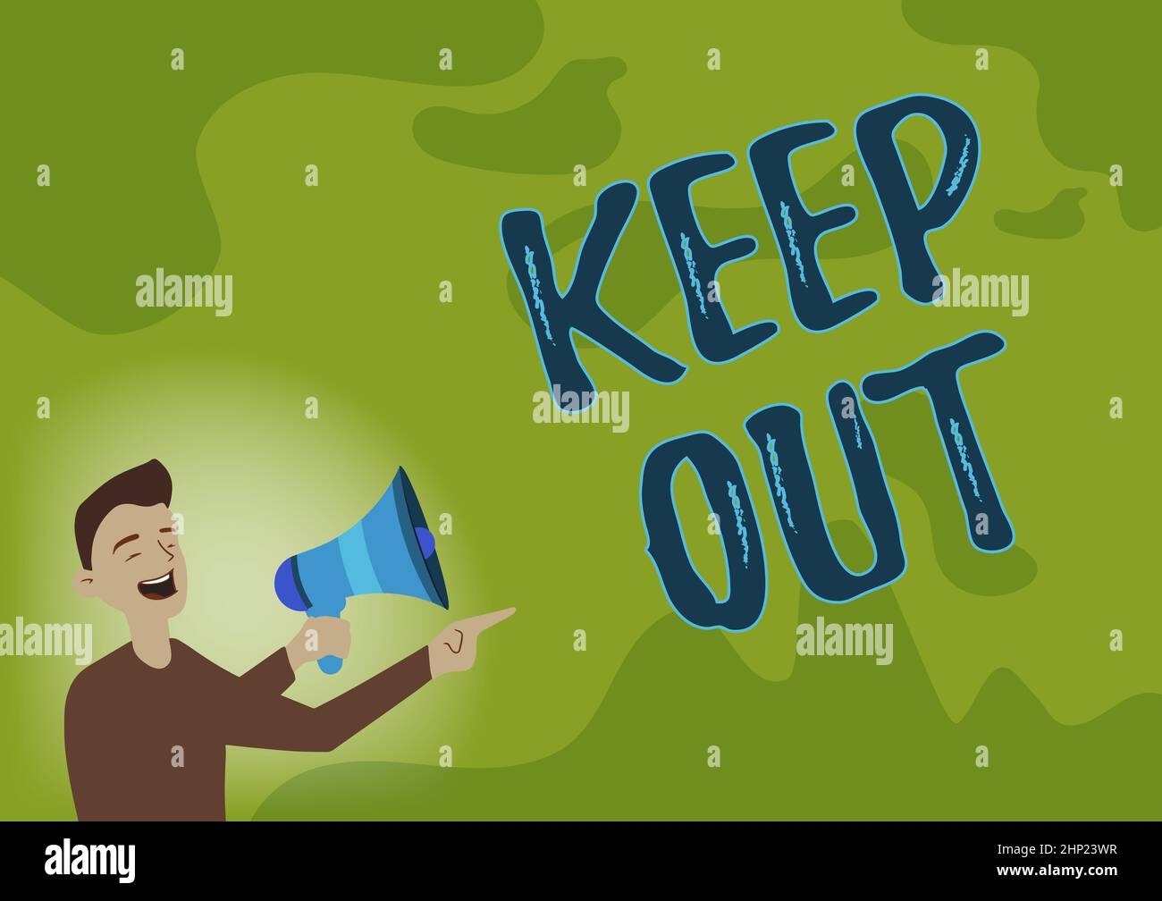 Handwriting text Keep Out, Concept meaning to stop someone or something ...