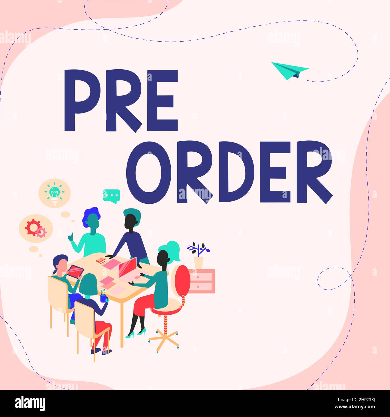 Conceptual display Pre Order, Word for an order for a product placed ...