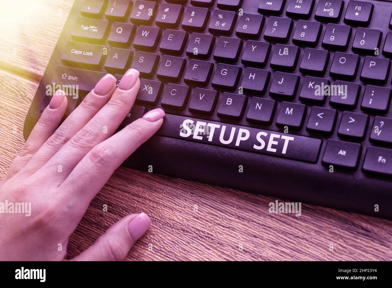 Conceptual display Setup Set, Business idea the manner, position, or ...