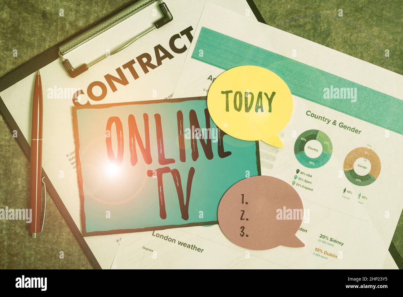 Television contract hi-res stock photography and images - Alamy