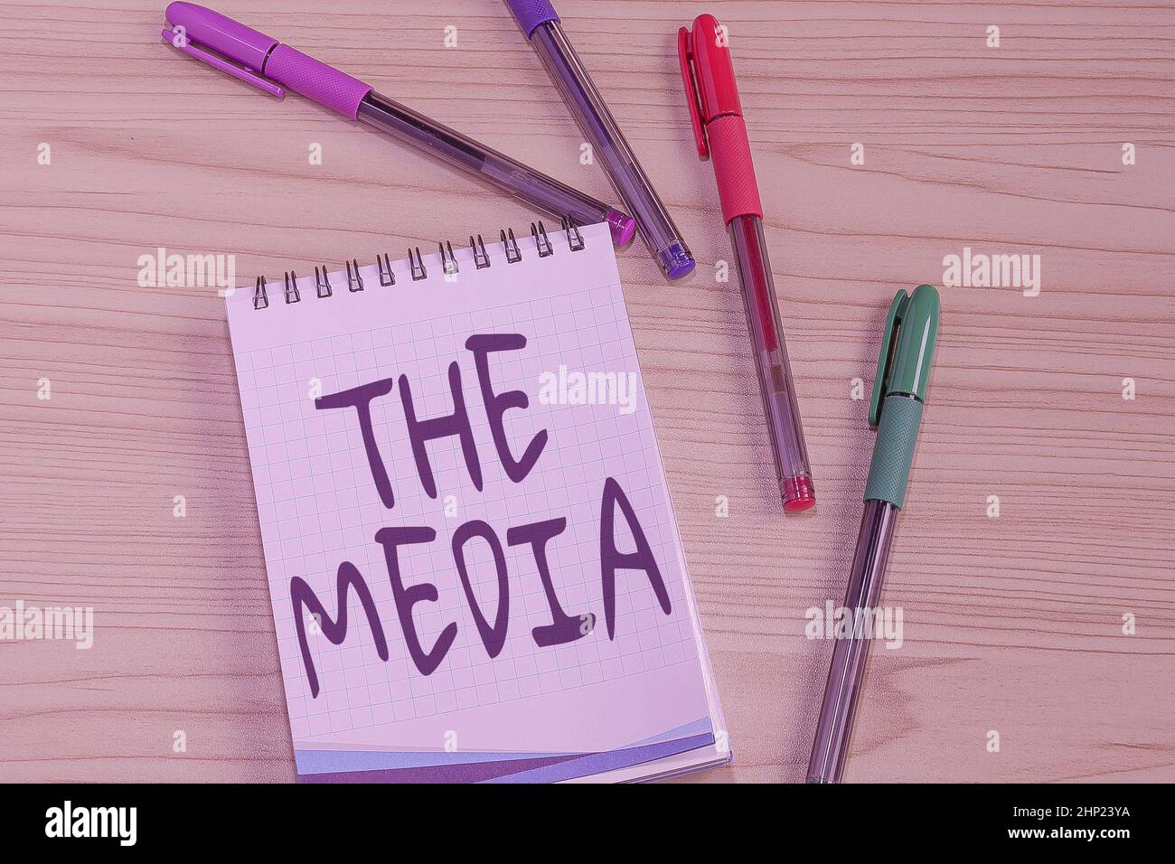 Text sign showing The Media, Concept meaning main means of mass ...