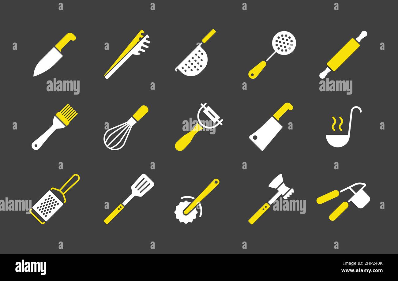 Kitchenware vector cooking set Stock Vector Images - Alamy