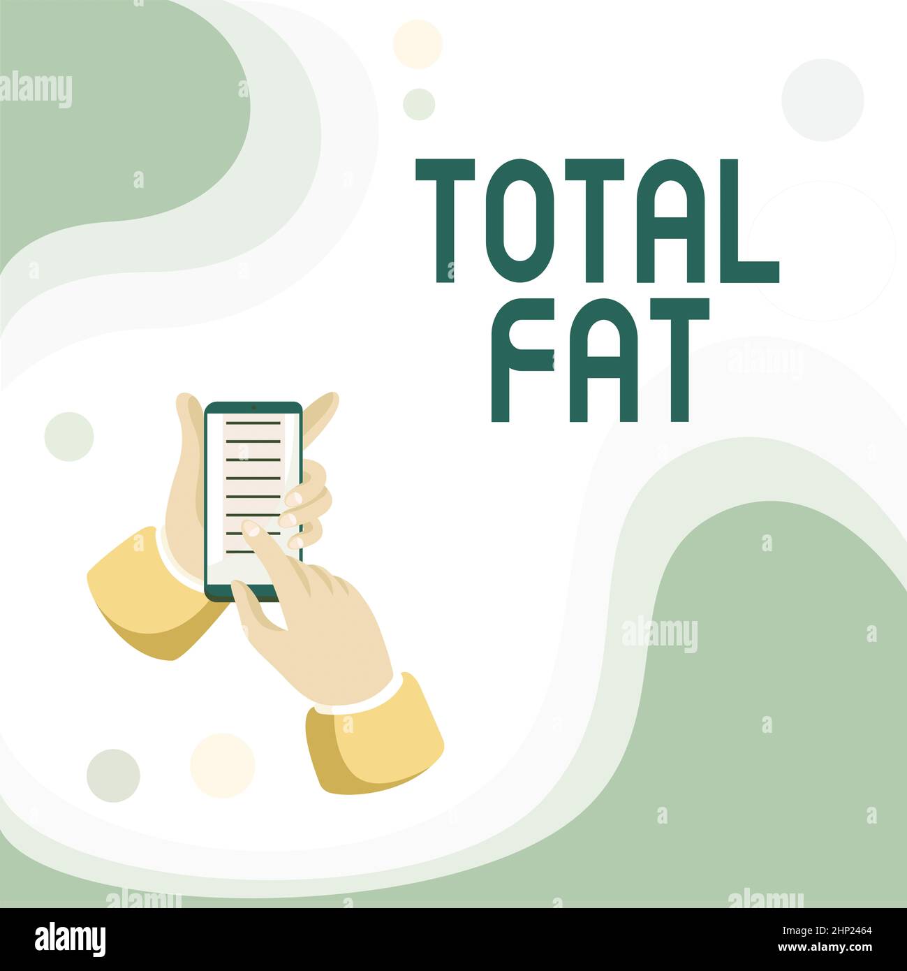 Conceptual display Total Fat, Internet Concept combined value of the ...