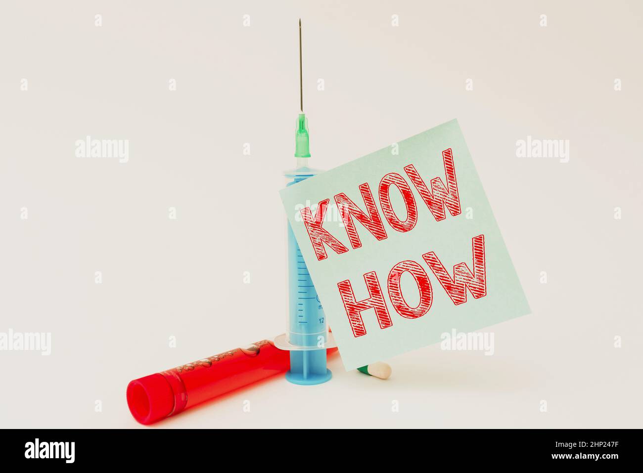 Sign displaying Know How, Word for The process to learn of doing things ...