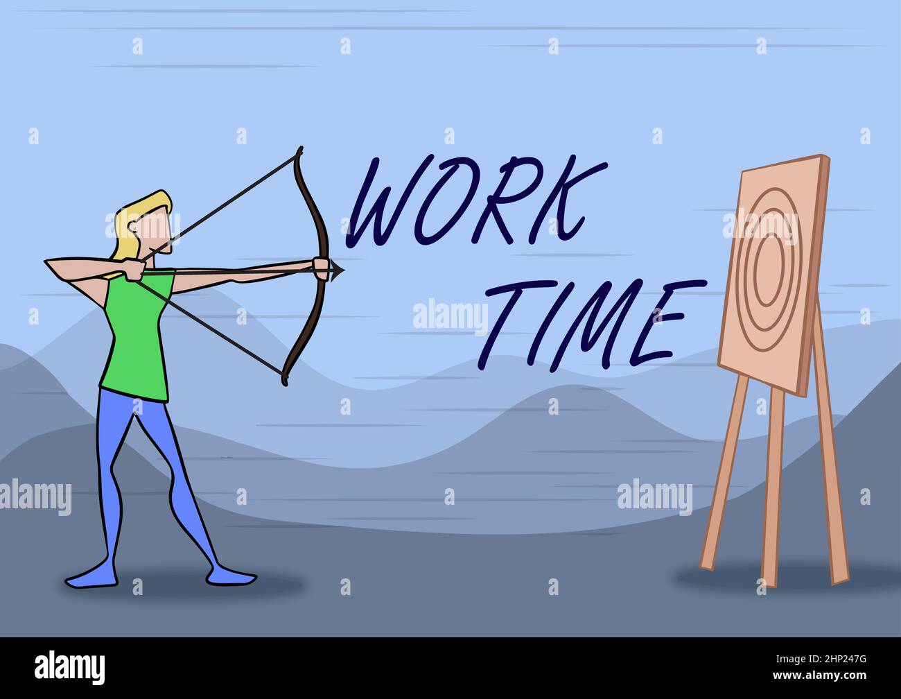 Conceptual caption Work Time, Internet Concept period starts when ...