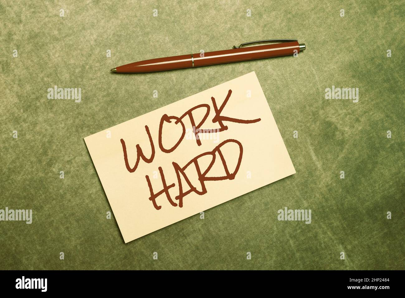 Conceptual display Work Hard, Internet Concept Laboring that puts ...