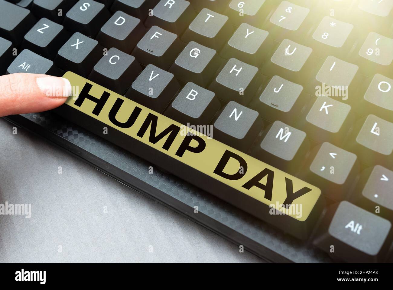 Text caption presenting Hump Day, Internet Concept climbing a ...