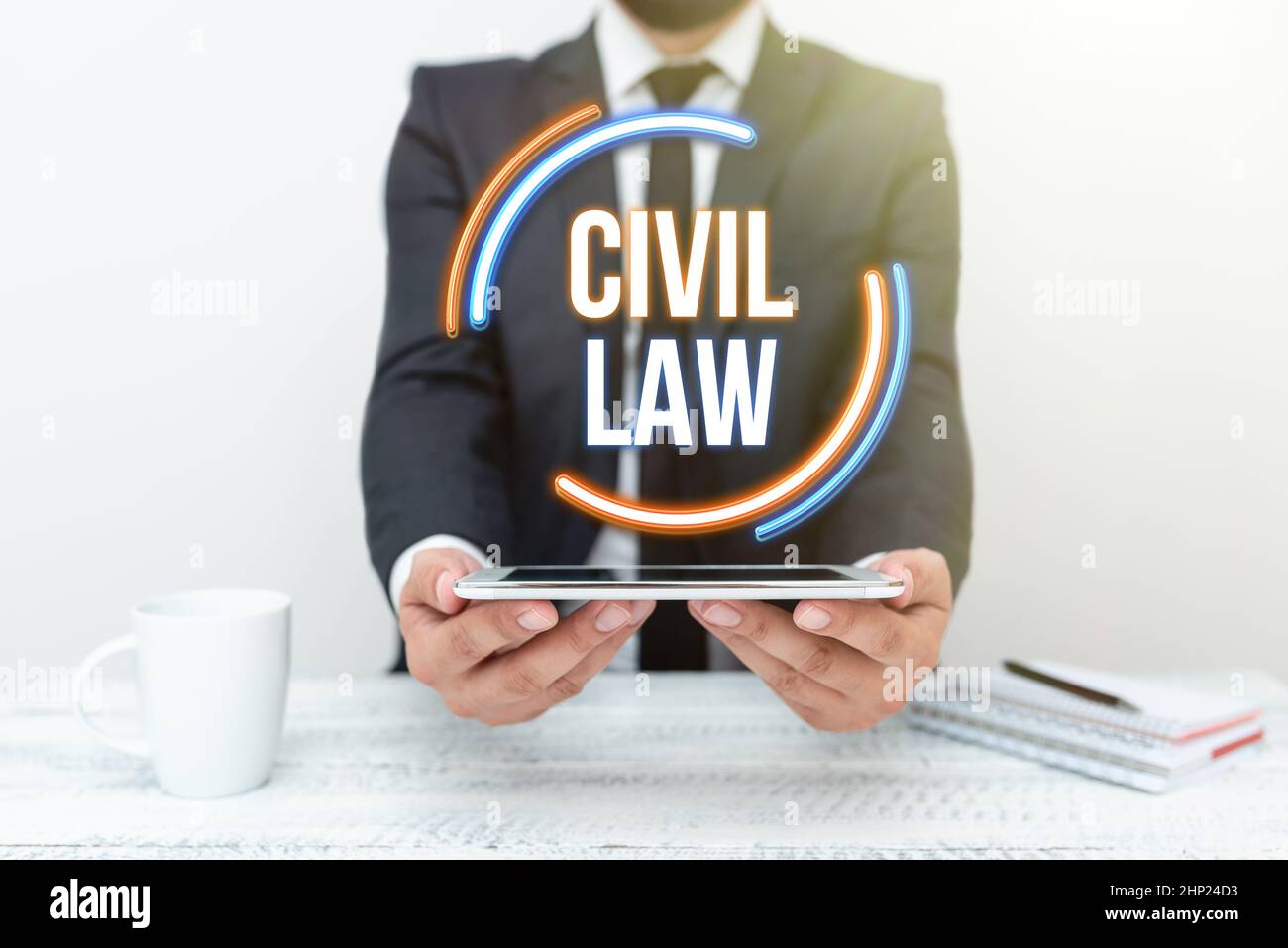 Hand Writing Sign Civil Law Business Overview Law Concerned With Private Relations Between
