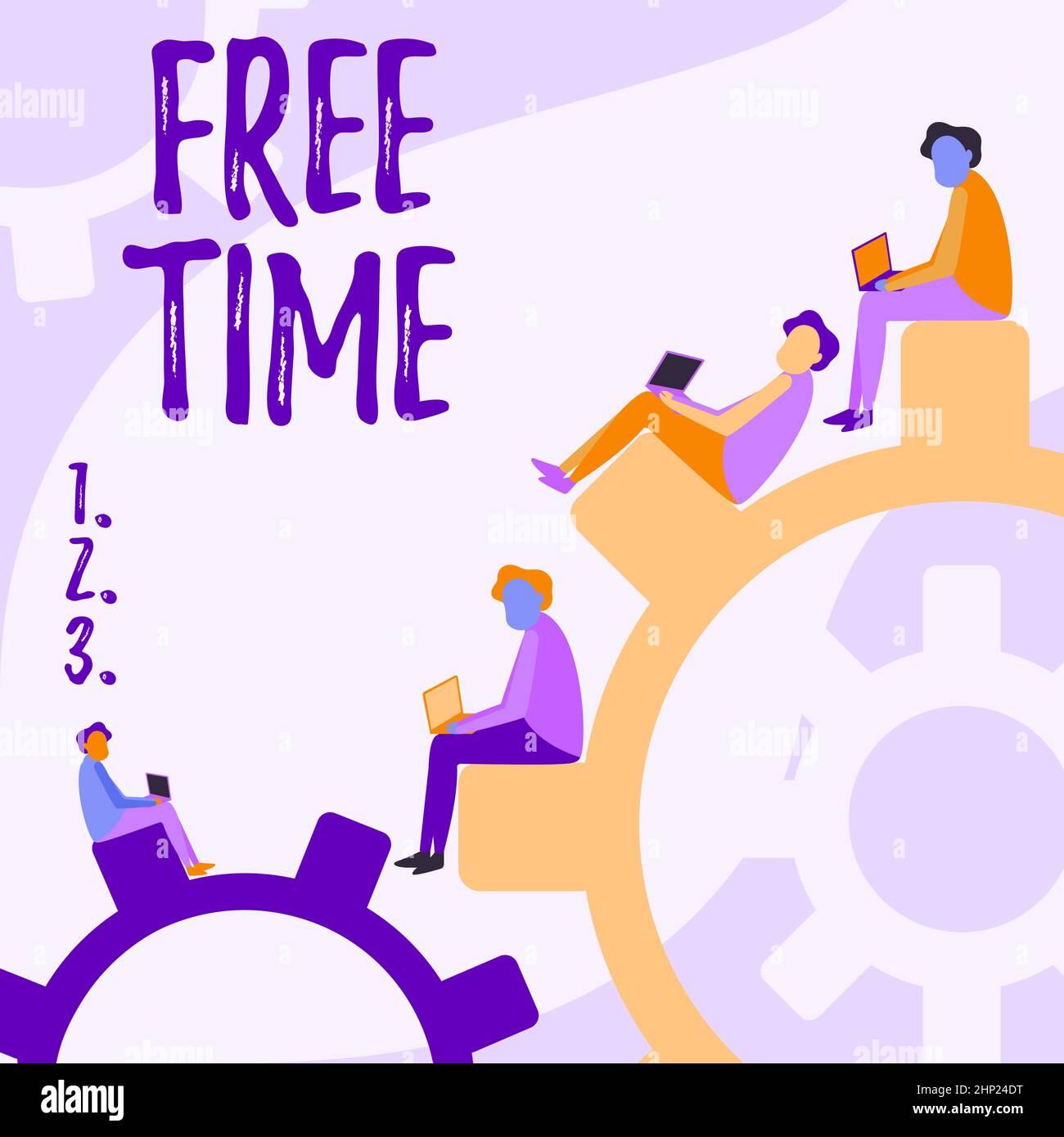 Writing displaying text Free Time, Concept meaning time available for ...