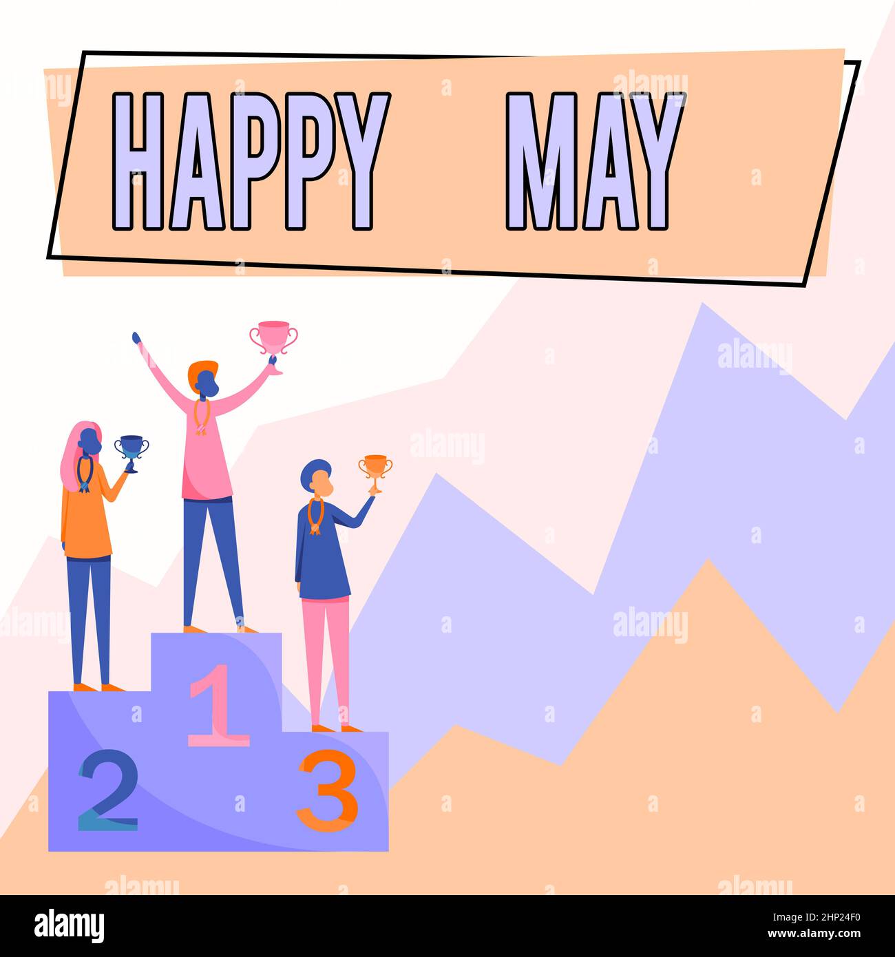 Sign displaying Happy May, Business concept Happy new month Best wishes ...