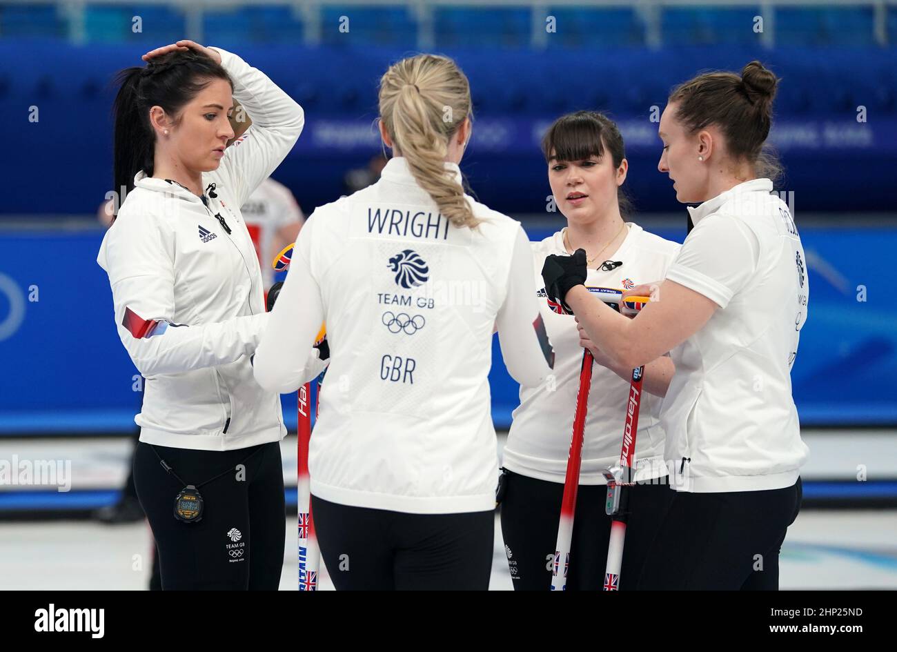 Left to right, Great Britain's Eve Muirhead, Vicky Wright, Hailey Duff ...