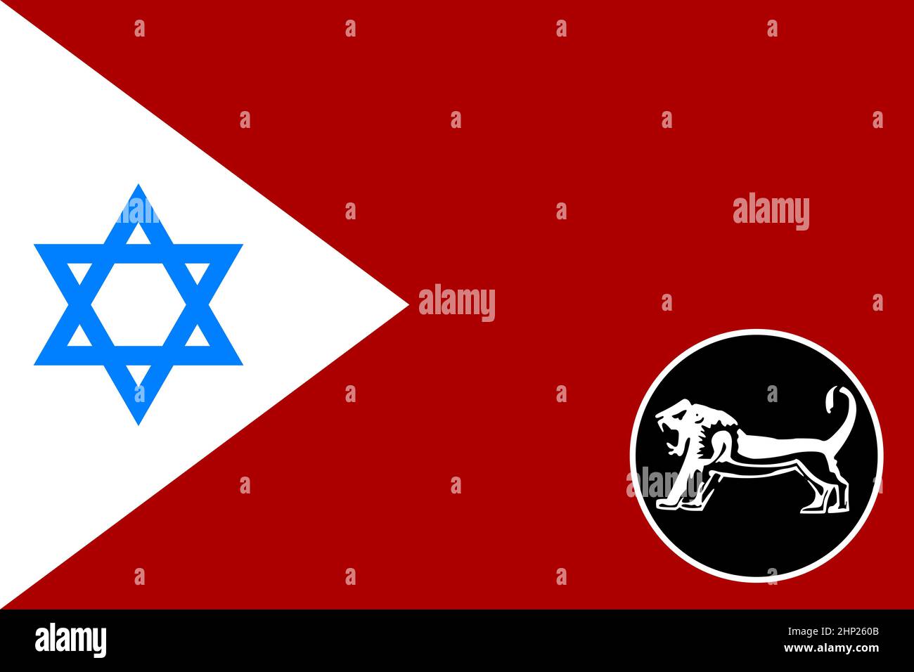 Top view of flag IDF Central Command, Israel. Israeli patriot and ...