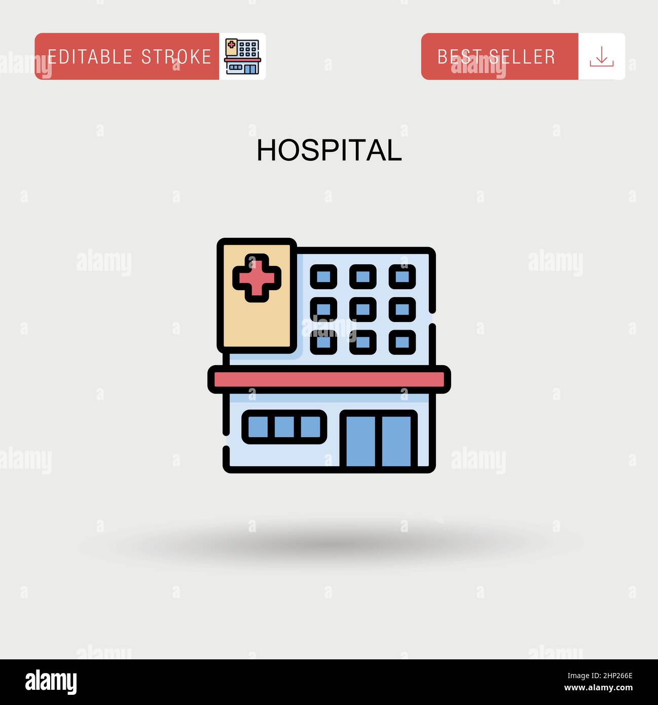 Hospital Simple vector icon Stock Vector Image & Art - Alamy