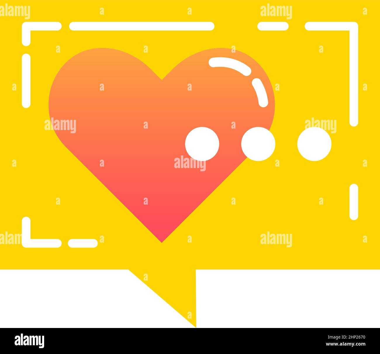 Chat bubble icon with heart comment vector Stock Vector Image & Art - Alamy