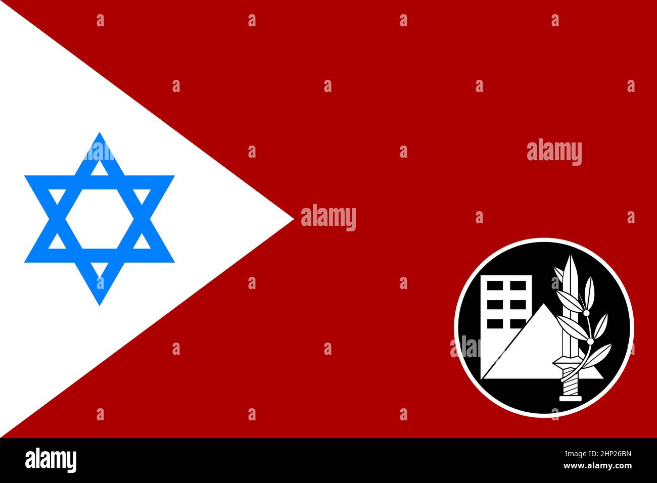 Top view of flag IDF Home Front Command, Israel. Israeli patriot and ...