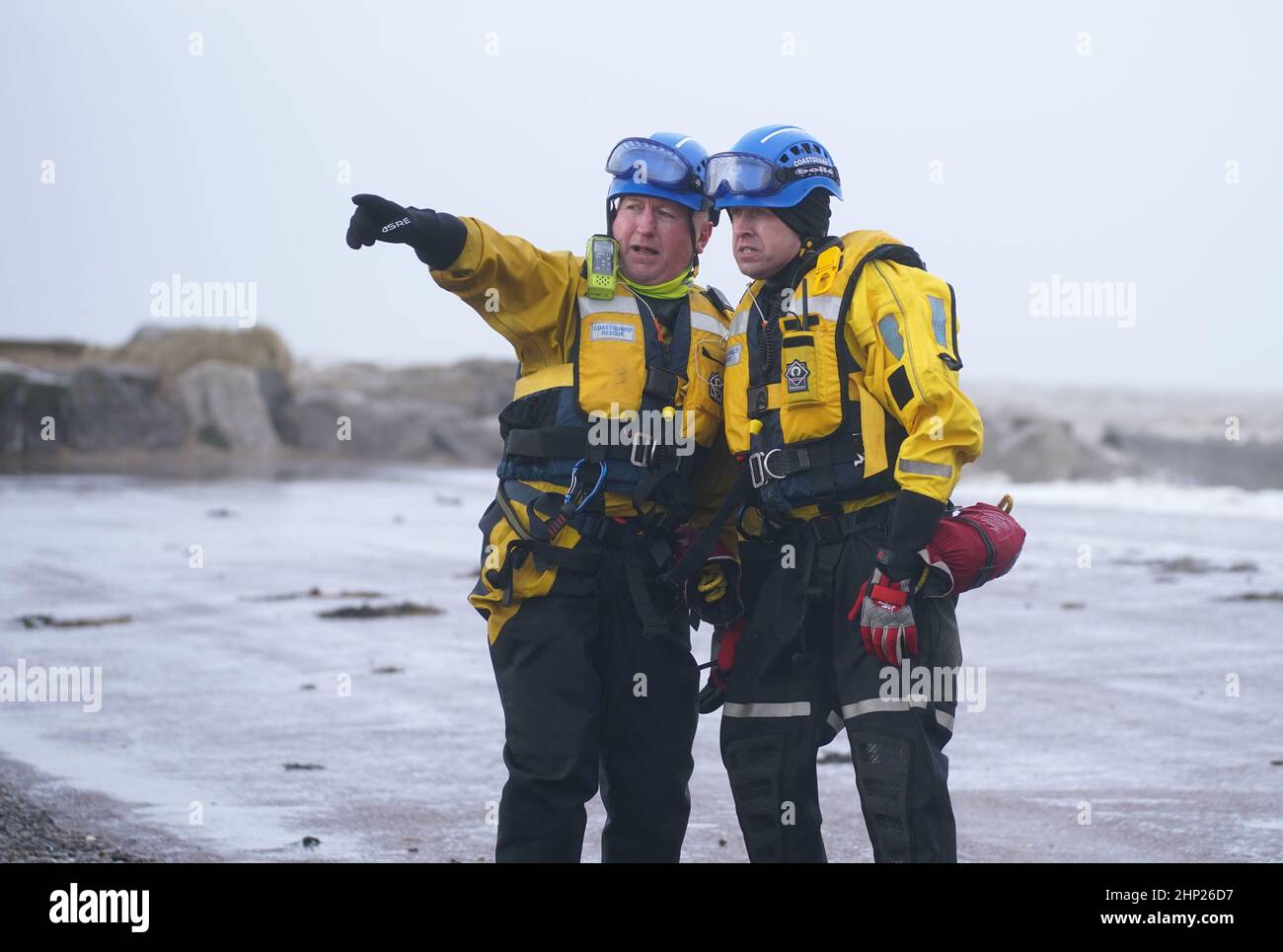 A coastguard search and rescue team in New Brighton, Merseyside, as ...