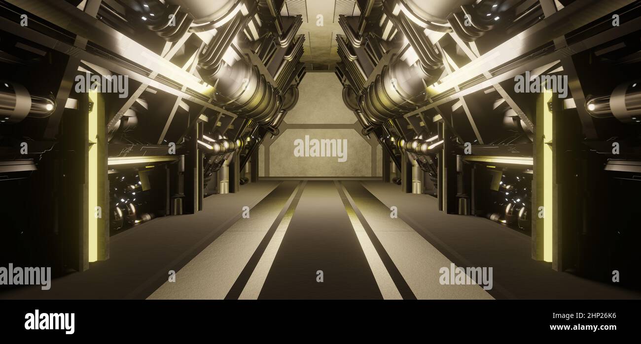 Modern Digital Simulation Cyberspace Background Interior Metal Mesh ...