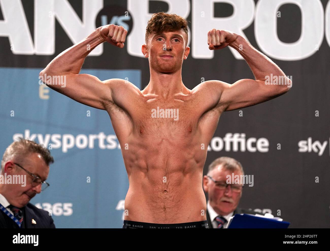 Brad Rea during the weigh in at the Exchange Hall, Manchester. Picture ...