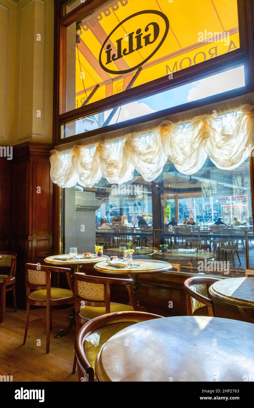 Florence, Italy, Inside Traditional Italian Cafe Bistro Restaurant ...