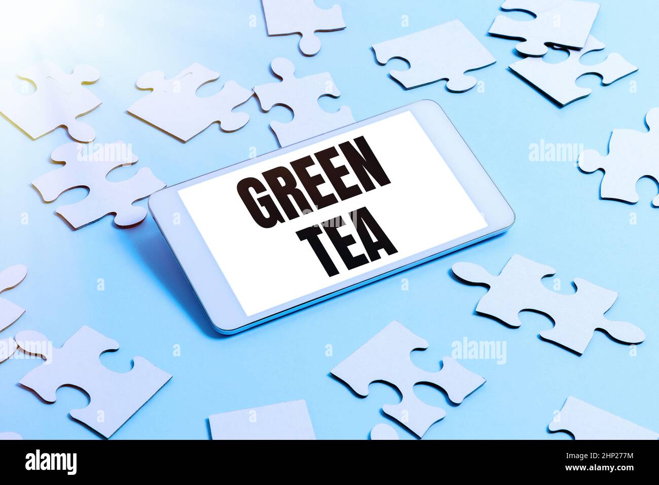Text showing inspiration Green Tea, Word Written on type of tea that is ...